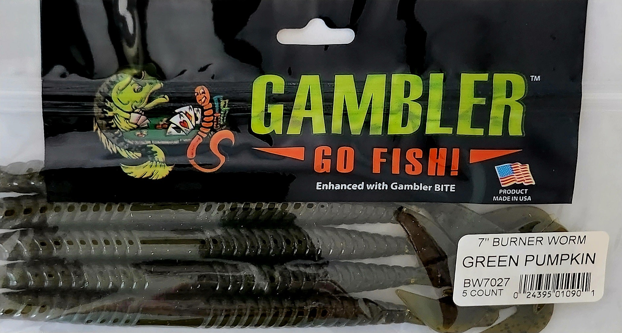 Gambler 7" Burner Worm – Bass Addict Tackle